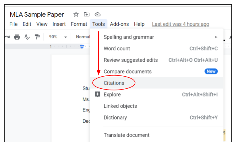 Google Docs Using The Citation Tool WWCSD Educational Technology Resources
